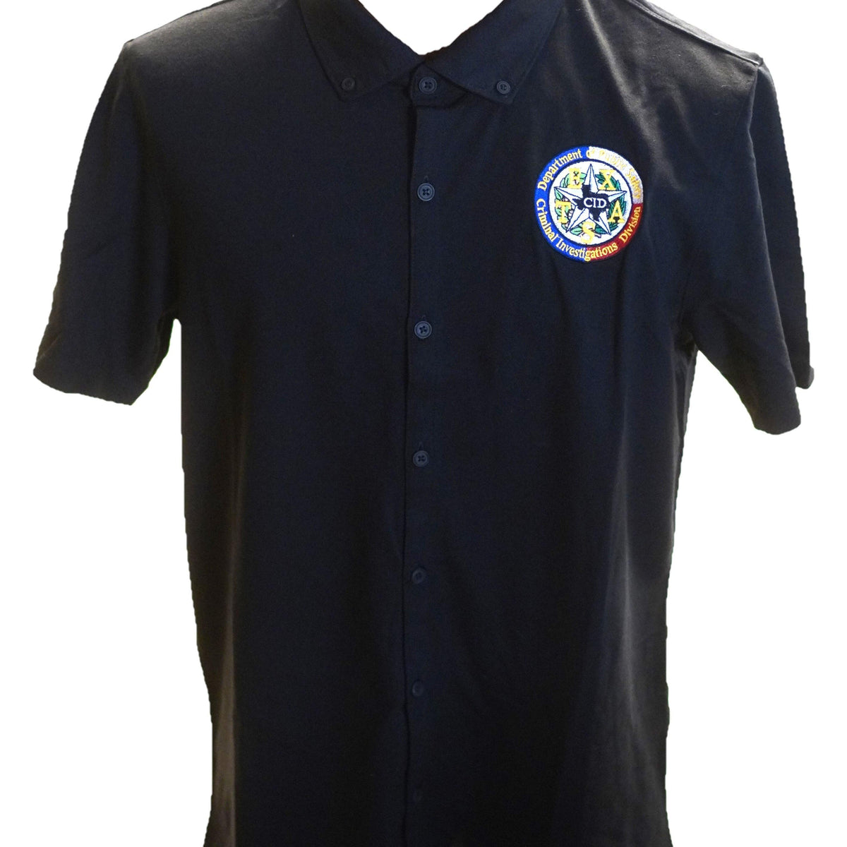 CID Button Down Collared T-Shirt – Texas DPSOA Online Store